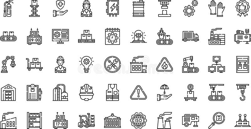 Factory Icons . High-Quality Vector Icons Collection with Editable ...