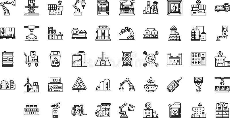 Factory Icons High-Quality Vector Icons Collection with Editable Stroke ...