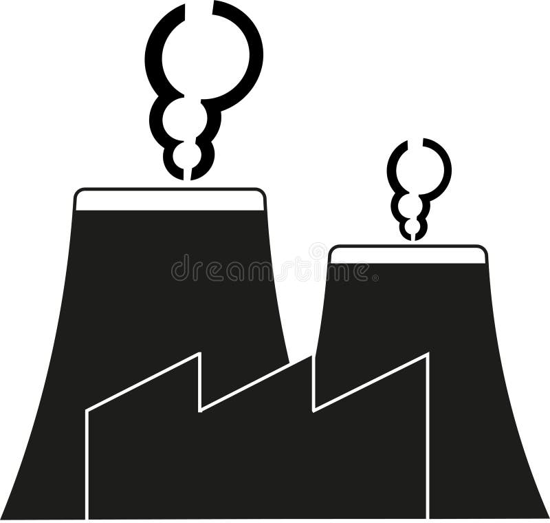 Factory and Industrial Vector Sillhuete . Stock Image - Illustration of ...