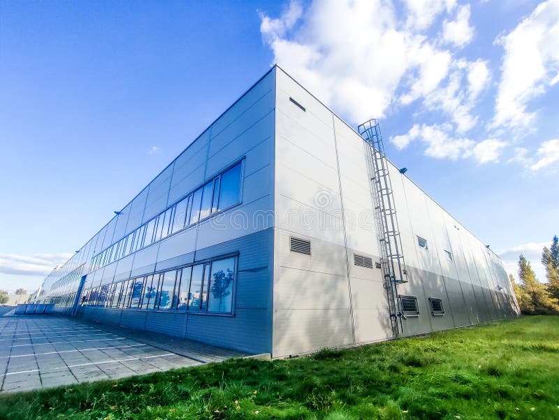 Factory in an Industrial Zone Stock Image - Image of steel, parking ...