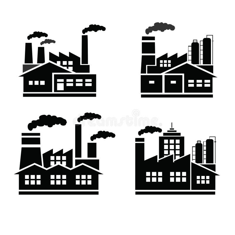 Factory and Industries and Industries Logo Stock Vector - Illustration ...