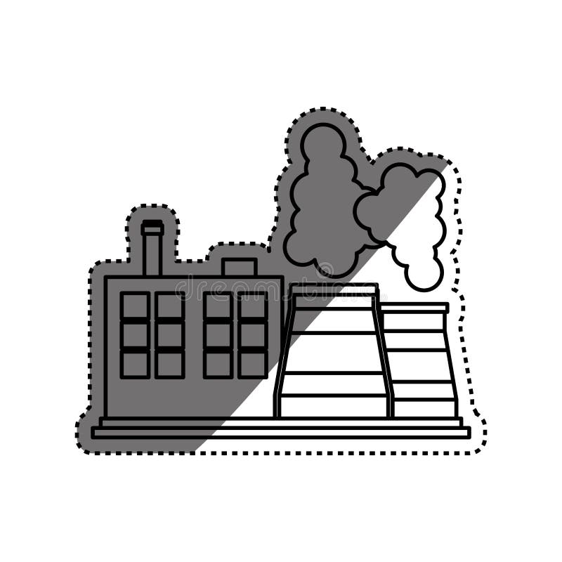 Factory or Industry Building Symbol Stock Illustration - Illustration ...
