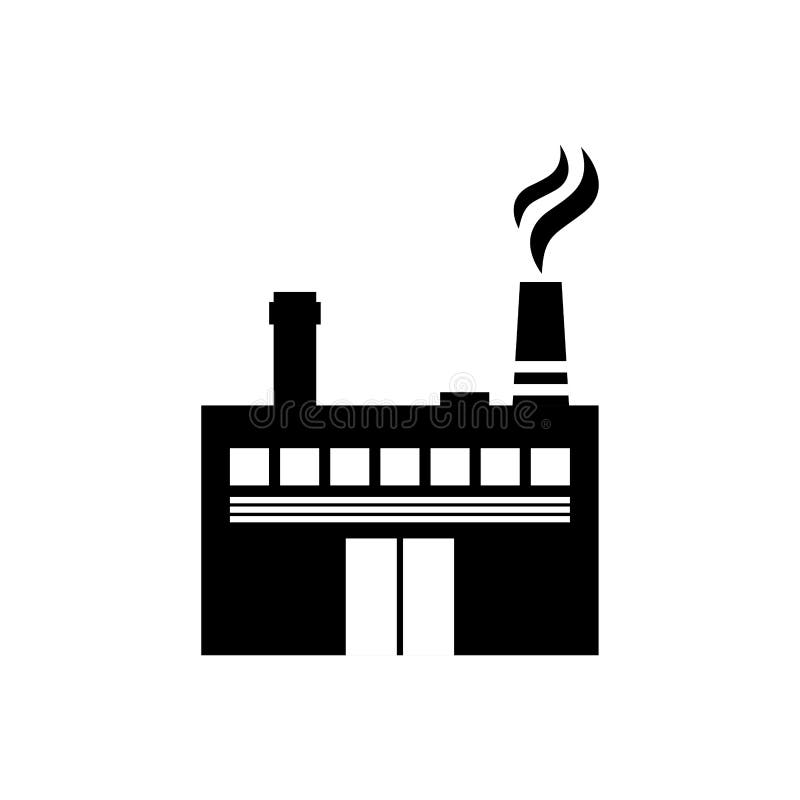 Factory or Industry Building Symbol Stock Illustration - Illustration ...