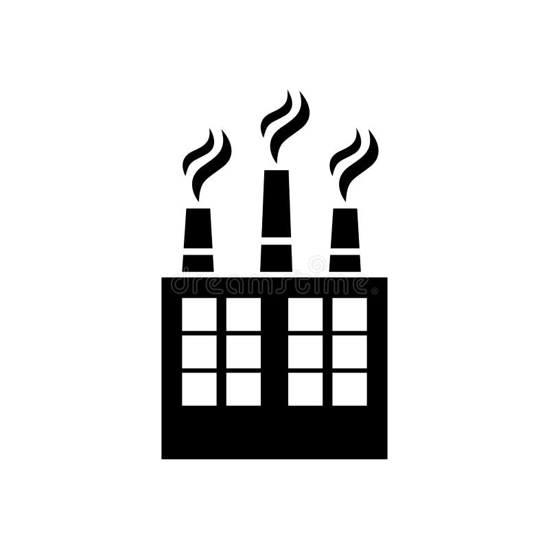 Factory or Industry Building Symbol Stock Illustration - Illustration ...