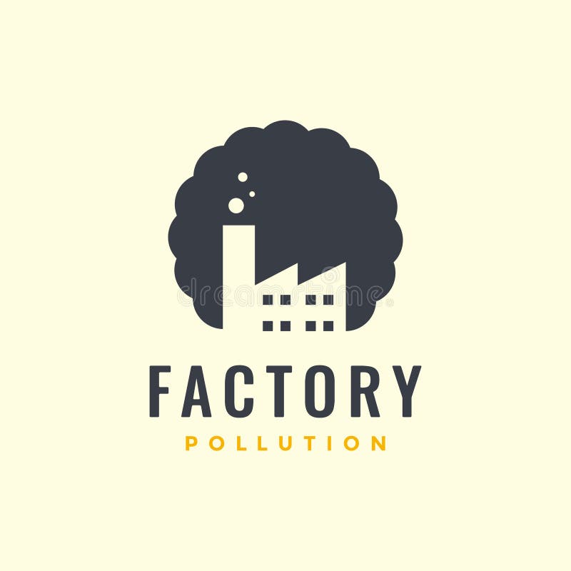 Factory Industry Smoke Polution Modern Logo Design Design Stock Vector - Illustration of ...