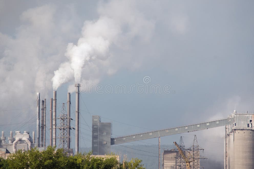 Factory Industry Smoking Pipes Stock Photo - Image of plant, factory ...