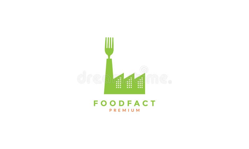 Factory Industry with Spoon Fork Food Restaurant Logo Vector Icon ...