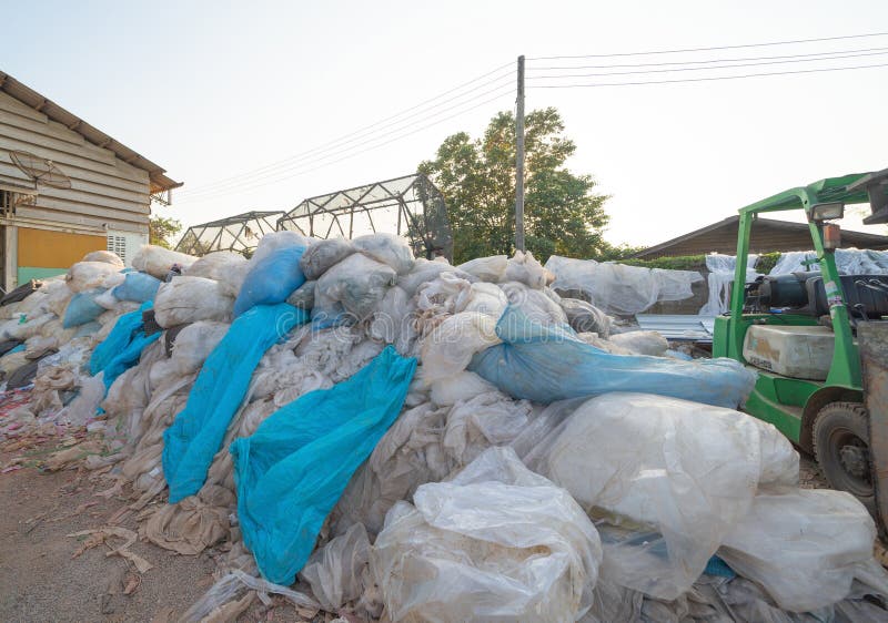 Factory Industry with Stack of Different Types of Large Garbage Dump ...