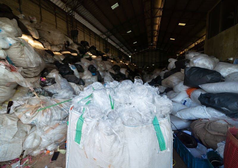Factory Industry with Stack of Different Types of Large Garbage Dump ...