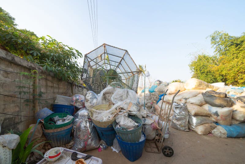 Factory Industry with Stack of Different Types of Large Garbage Dump ...