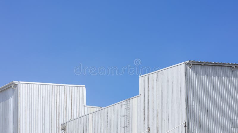 Factory Industry, Warehouse Construction in Geometric Modern Design ...