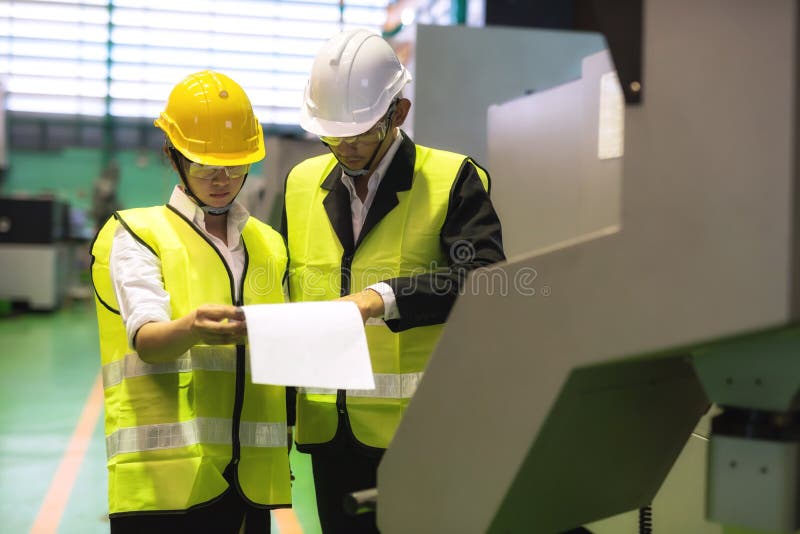 Factory Inspector Check Render Model on Paper Stock Photo - Image of ...