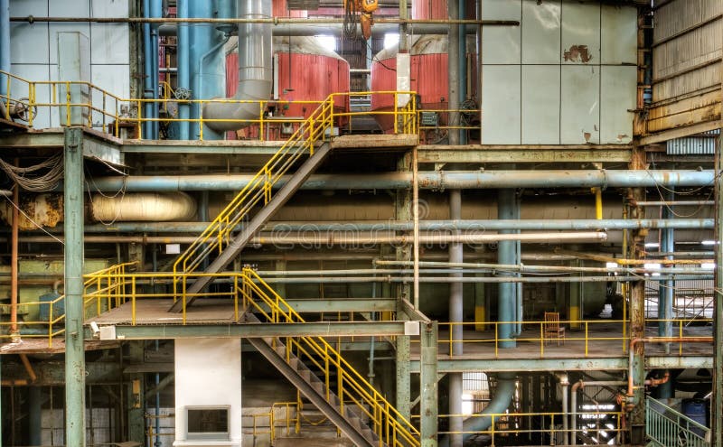 Industrial Interior of an Old Factory Stock Photo - Image of factory ...
