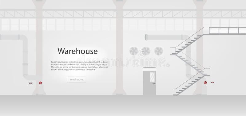 Factory interior banner stock vector. Illustration of pole - 157802872