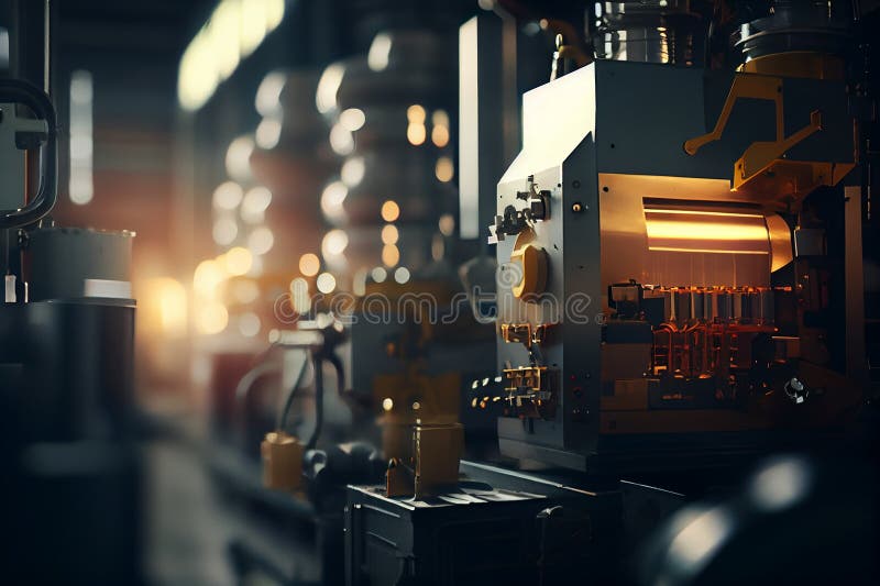 Factory Interior with Equipment for the Production of Beer.generative ...