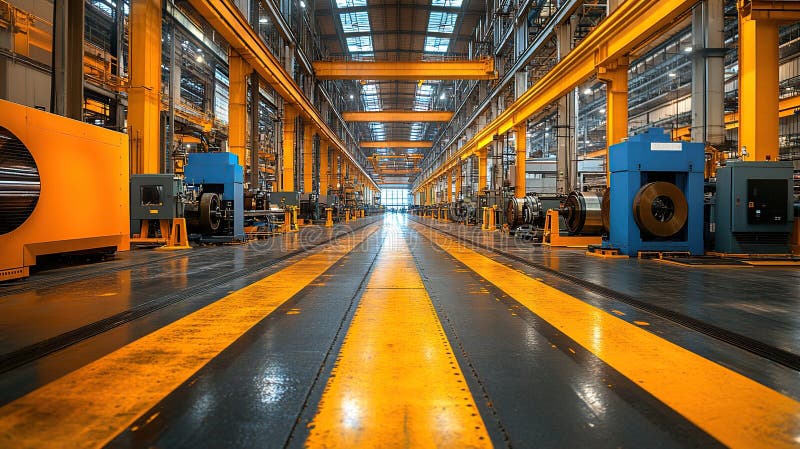 Factory Interior Metal Rolling Production Line Stock Image - Image of ...