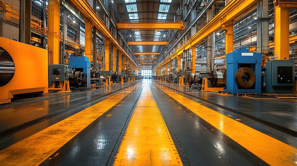 Factory Interior Metal Rolling Production Line Stock Image - Image of ...