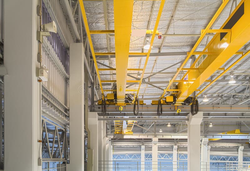 Overhead Crane for Manufacturing Production Plant. Stock Photo - Image ...