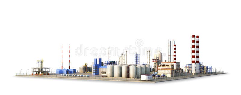Factory, Isolated on White Background. Stock Illustration ...