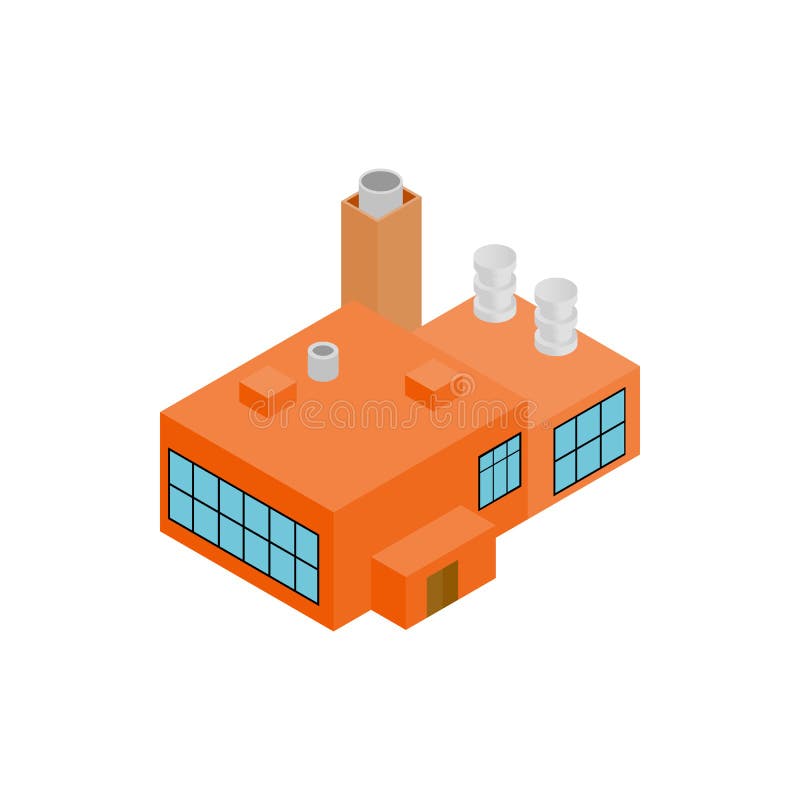 Factory isometric 3d icon stock vector. Illustration of industrial ...