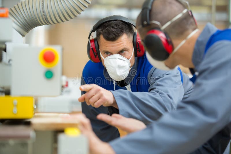 Factory Job Done by Two Men Stock Image - Image of machinery, adult ...