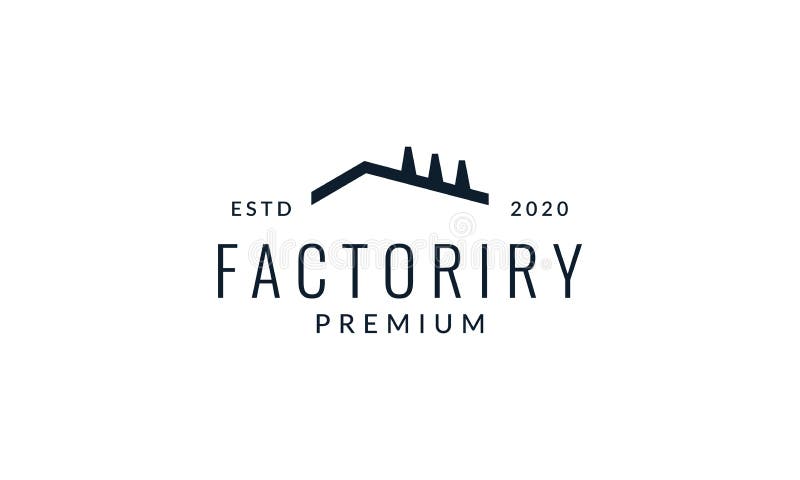 Simple Factory with Sunset Logo Symbol Icon Vector Graphic Design ...