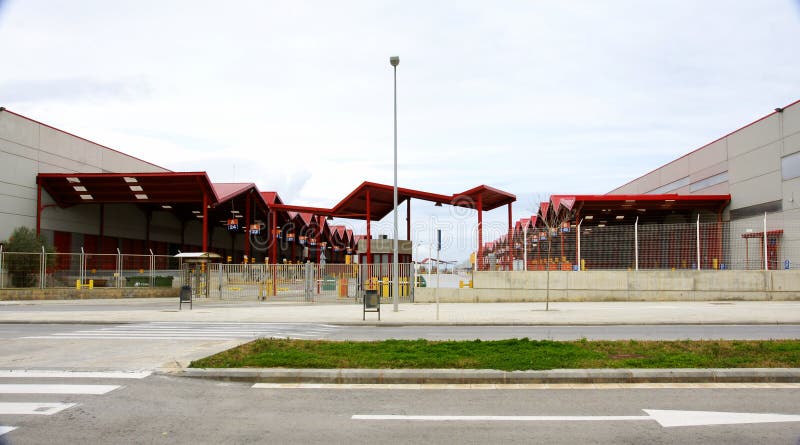 Factory with Loading and Unloading Dock Editorial Stock Photo - Image ...