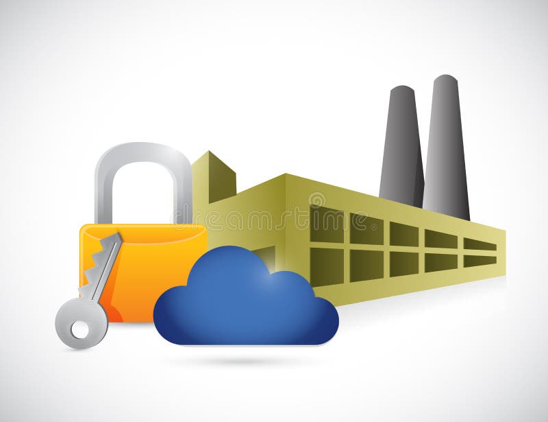 Factory Lock Storage Concept Illustration Stock Illustration ...
