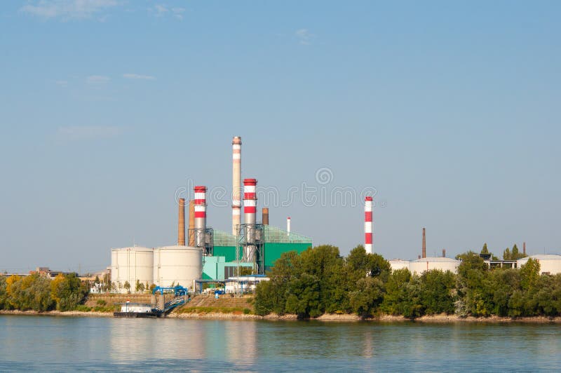 Riverside factory stock photo. Image of volga, sunny - 61276680