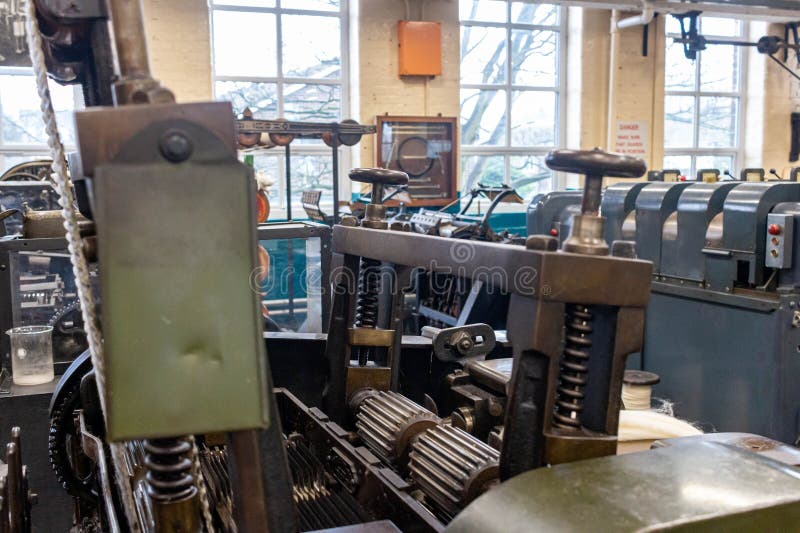 A Factory Machine with Many Tools and Other Equipment in it Stock Photo ...