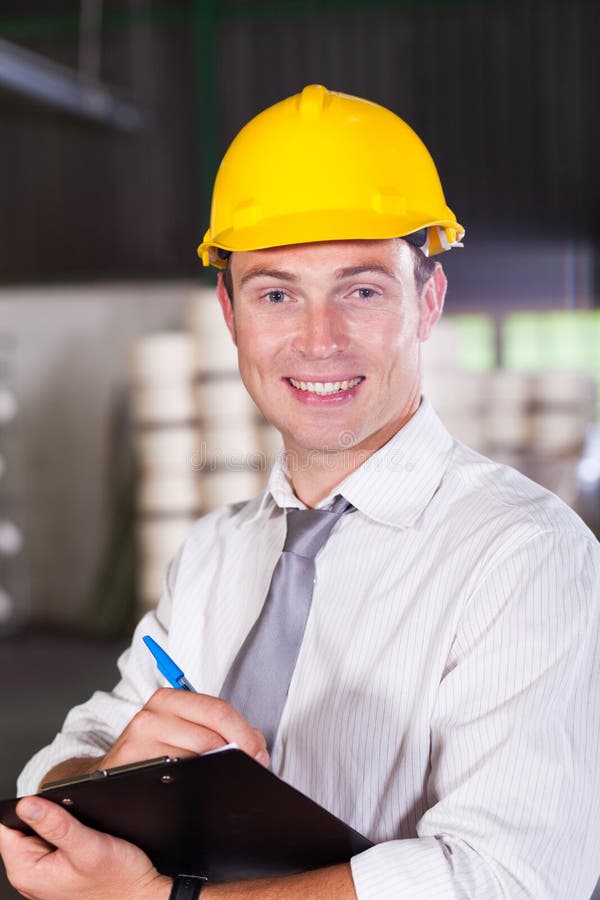 Factory manager stock image. Image of helmet, engineer - 22991477