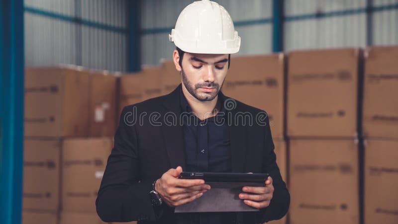 Factory Manager or Executive with His Assistant Visit Factory Tour ...