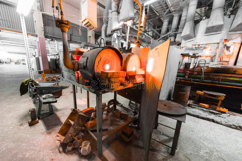 Factory Manufacturing of Glass Production Stock Image - Image of ...