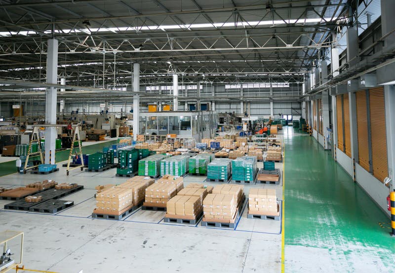 Factory Material Storage Area, Warehouse for Keep Stock, Manufacturing ...