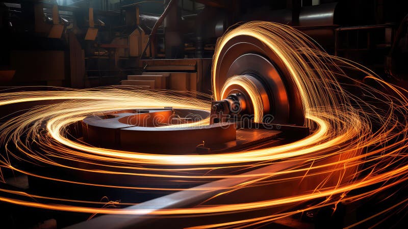 Factory metal coil stock illustration. Illustration of cutting - 369602531