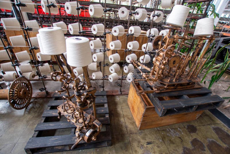 Factory with Mill Weaving Machinery Stock Image - Image of sheet ...