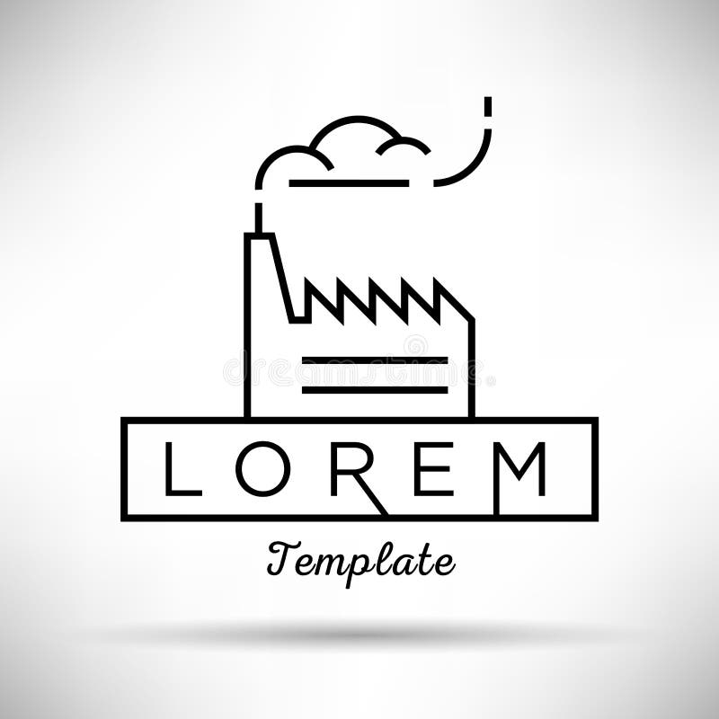 Factory Minimal Sign Vector Design Stock Vector - Illustration of ...