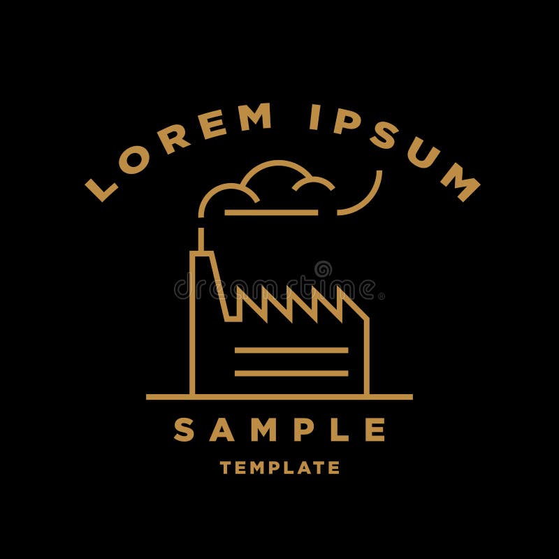 Factory Minimal Sign Vector Design Stock Vector - Illustration of type ...