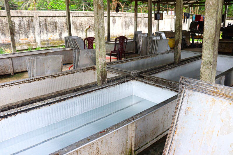 A Factory of Natural Raw Rubber for Processing Stock Photo - Image of ...