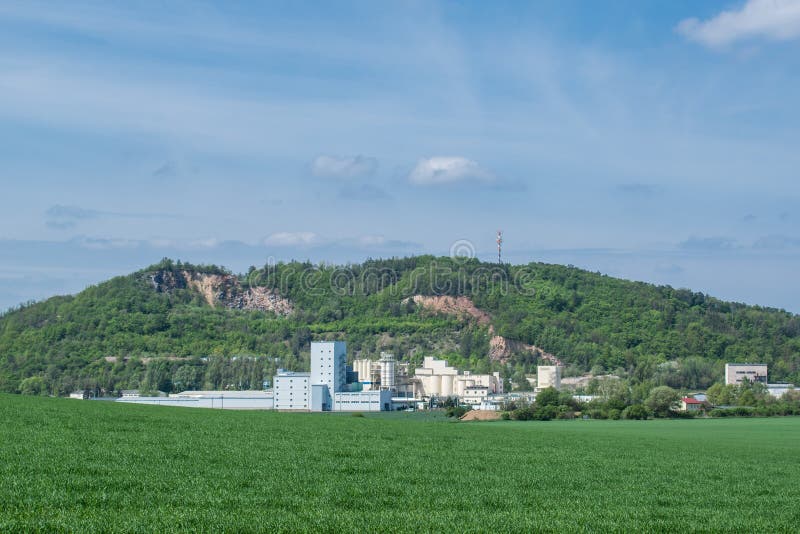 Factory in Nature Outside Save Planet Industry Stock Photo - Image of ...