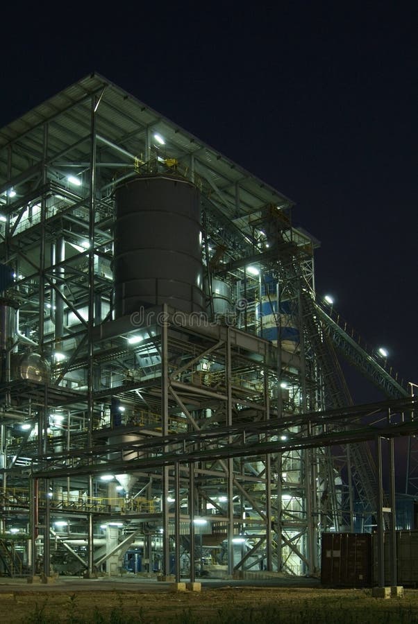Factory at night stock photo. Image of storage, dark, production - 2793630