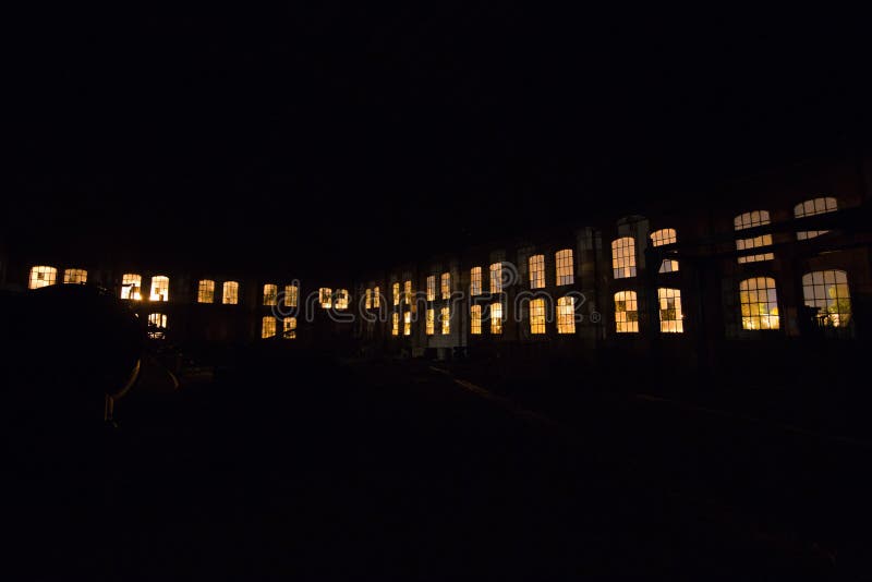 Factory night stock photo. Image of heat, color, person - 91139058