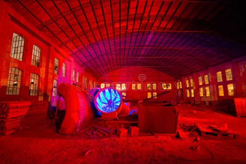 Factory night red stock image. Image of wool, painting - 91139467