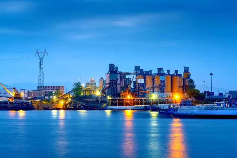 Riverside factory stock photo. Image of volga, sunny - 61276680