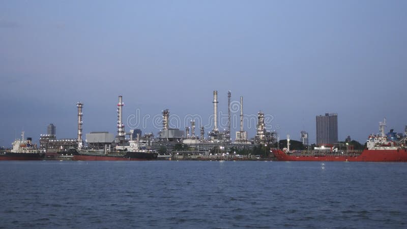 Factory Night View of the City.bangkok. Stock Photo - Image of city ...
