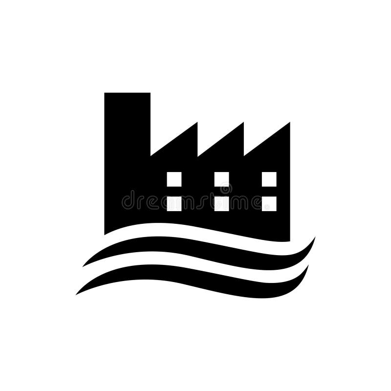 Factory Ocean Flat Modern Logo Design Vector Stock Vector ...