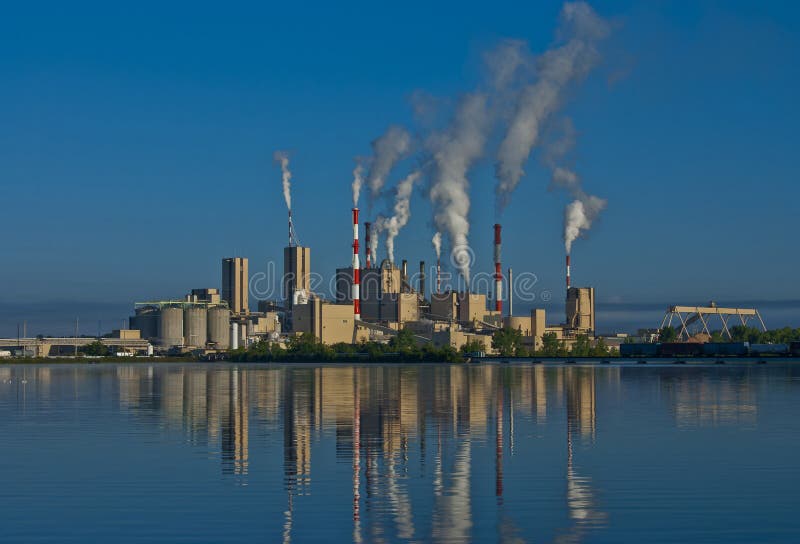 Factory stock image. Image of water, environment, stack - 36179045