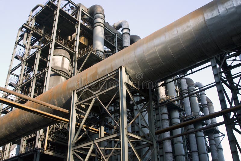 Factory pipe stock image. Image of blue, energy, ozone - 13085657
