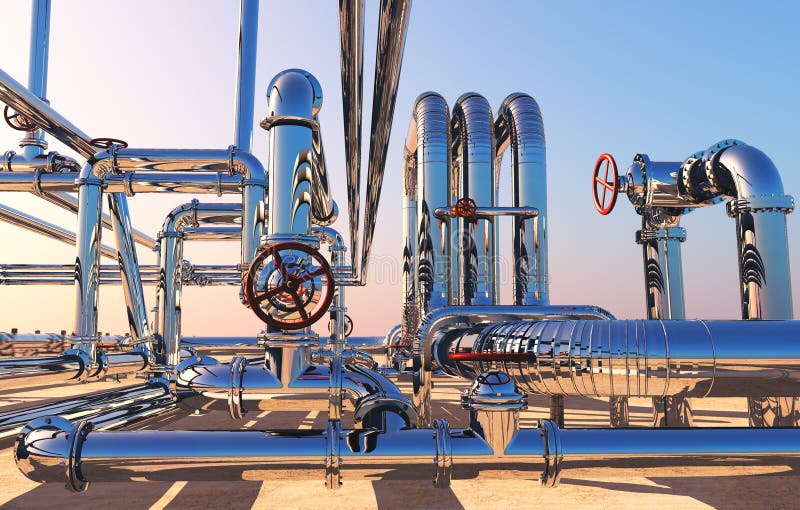 Factory pipes stock illustration. Illustration of manufacturing - 259698559