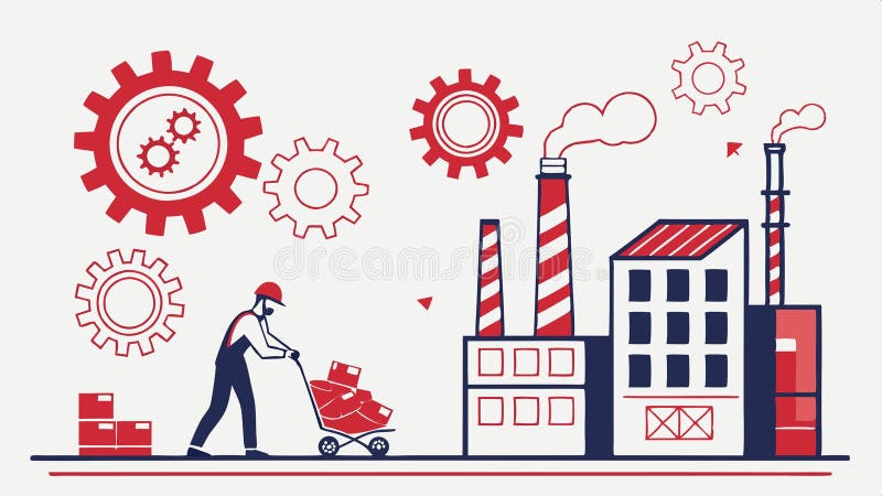 Factory and Pollution Design, Industrial Impact, Environmental Issue ...